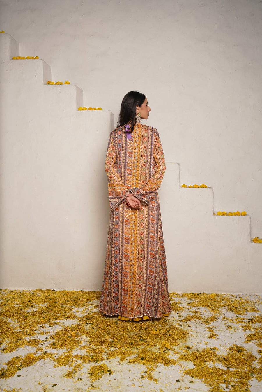 Marigold Fire Crop top & Sharara Set – GKX Sitara